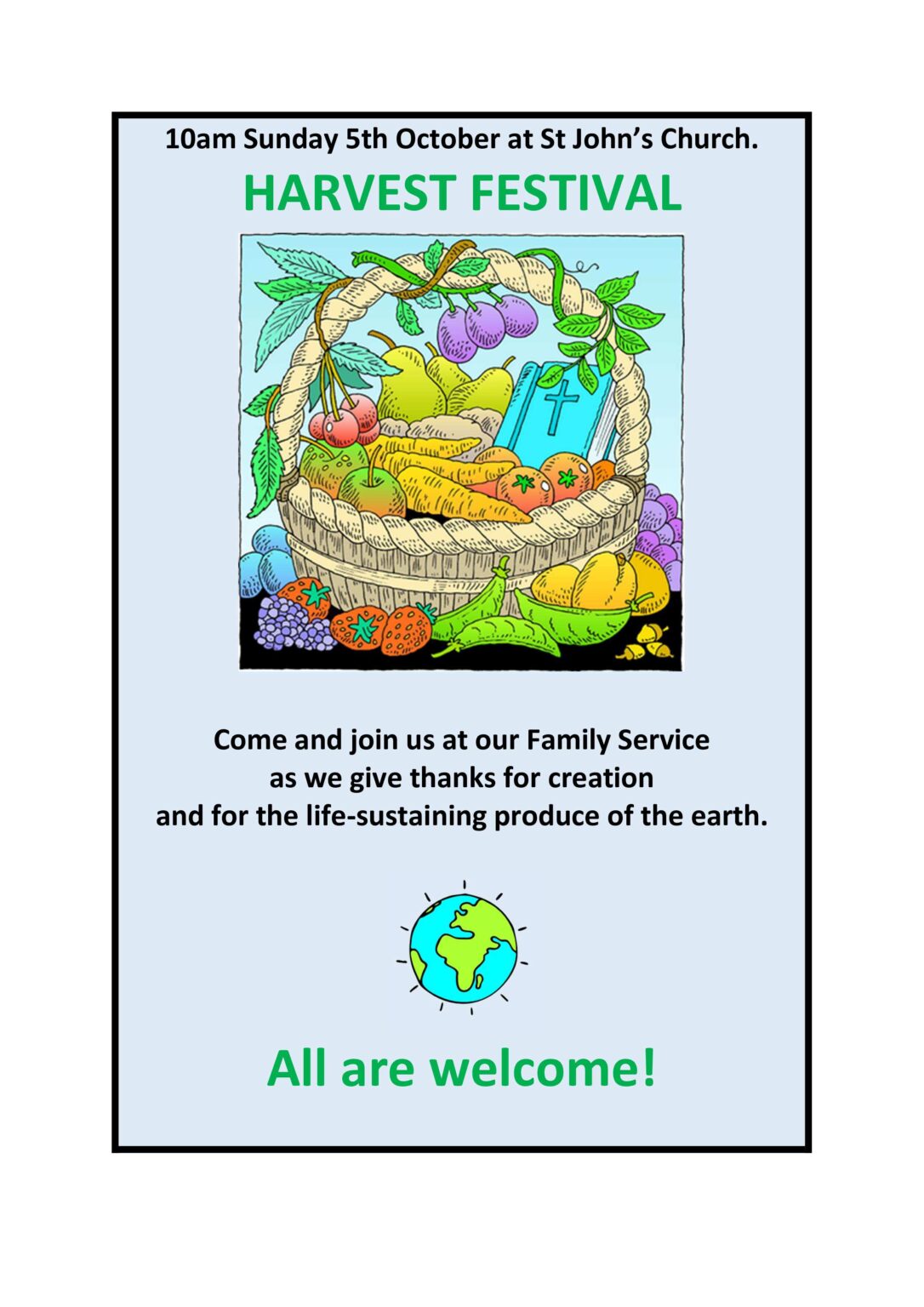Harvest Festival 2025 Poster – St John the Baptist
